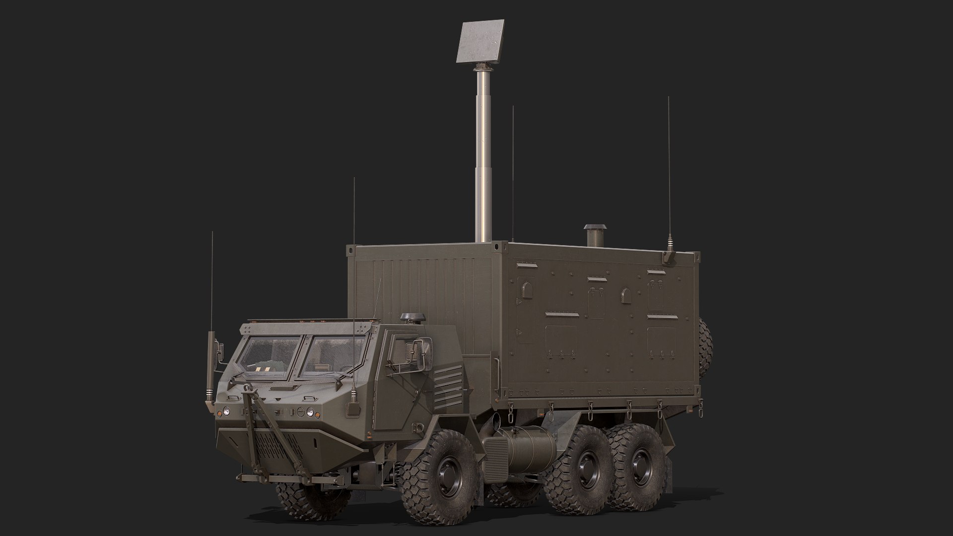 Armored Concept Radar Truck 3D Model - TurboSquid 1739581