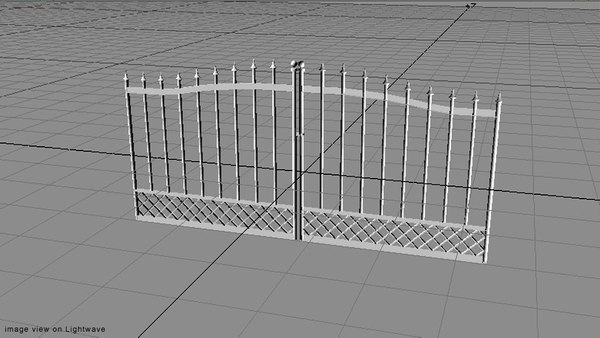 3d model steel gate door
