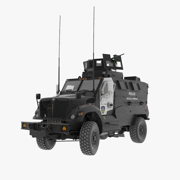 modelo 3d Police Vehicle MRAP International MaxxPro Rigged for Cinema ...