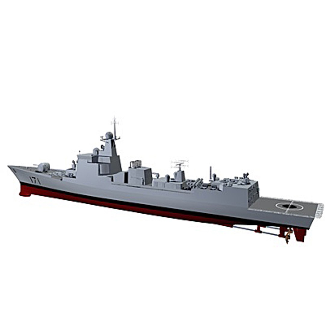 Type 052c Destroyer Warship 3d Model
