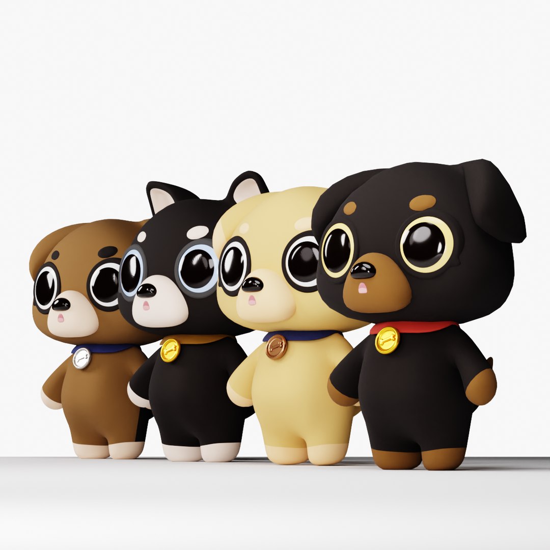Cartoon Dogs Collection 3D Model - TurboSquid 2255814