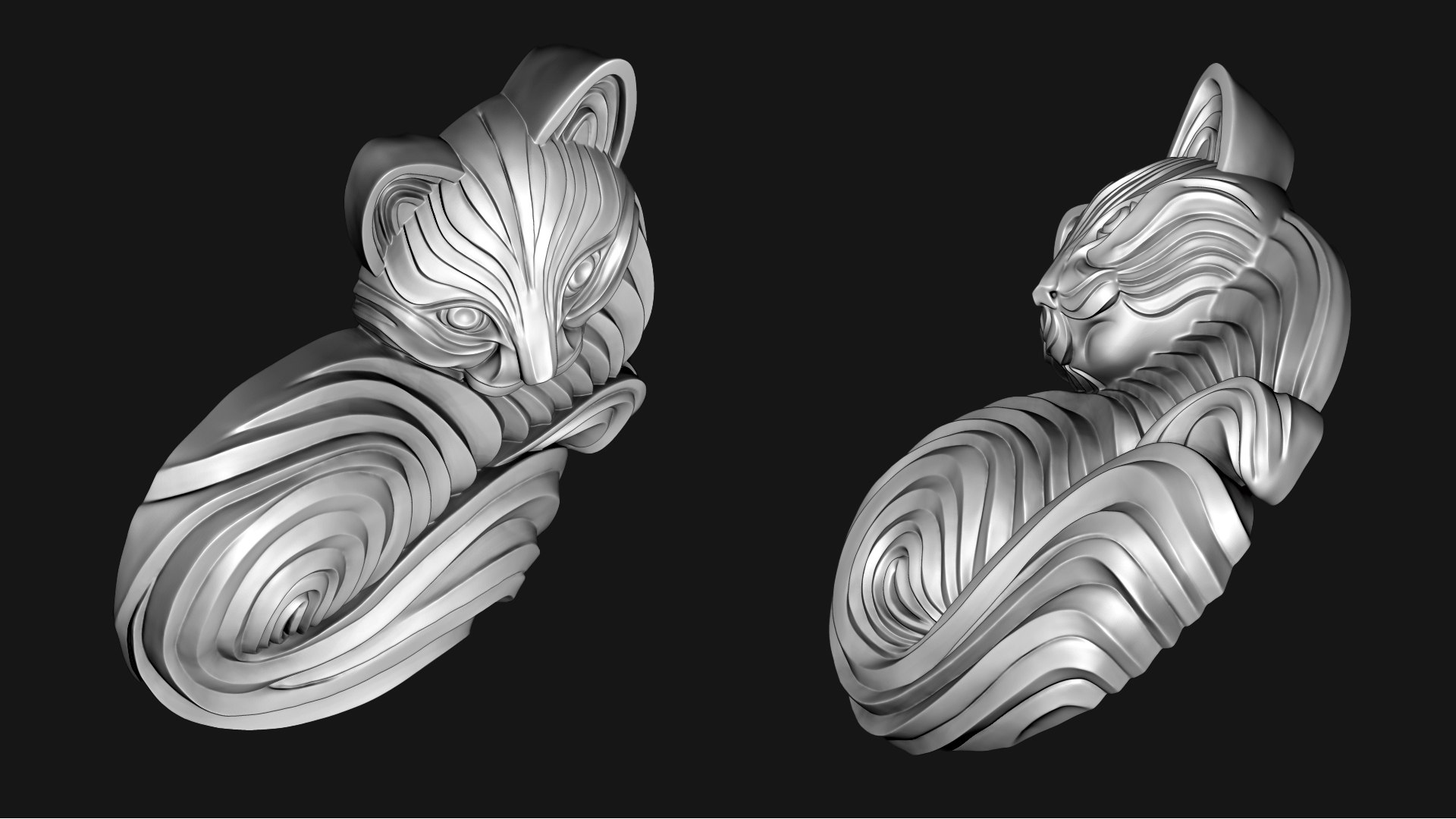 Modern Cat Bas Relief And Pendant 3D Print Model 3D Model - TurboSquid ...