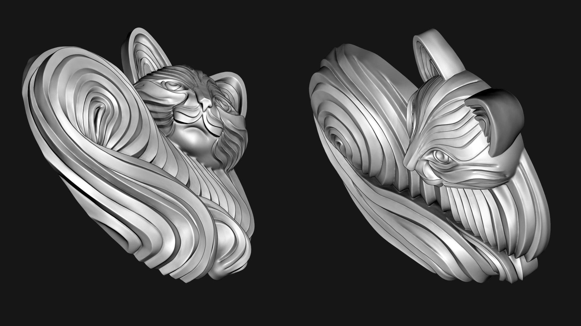 Modern Cat Bas Relief And Pendant 3D Print Model 3D Model - TurboSquid ...