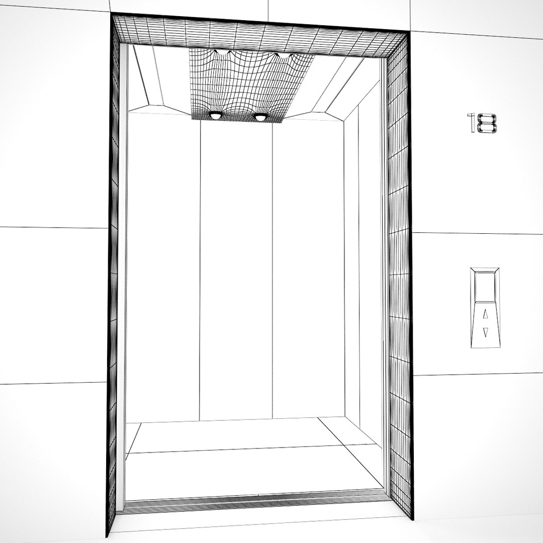 elevator otis doors 3d model