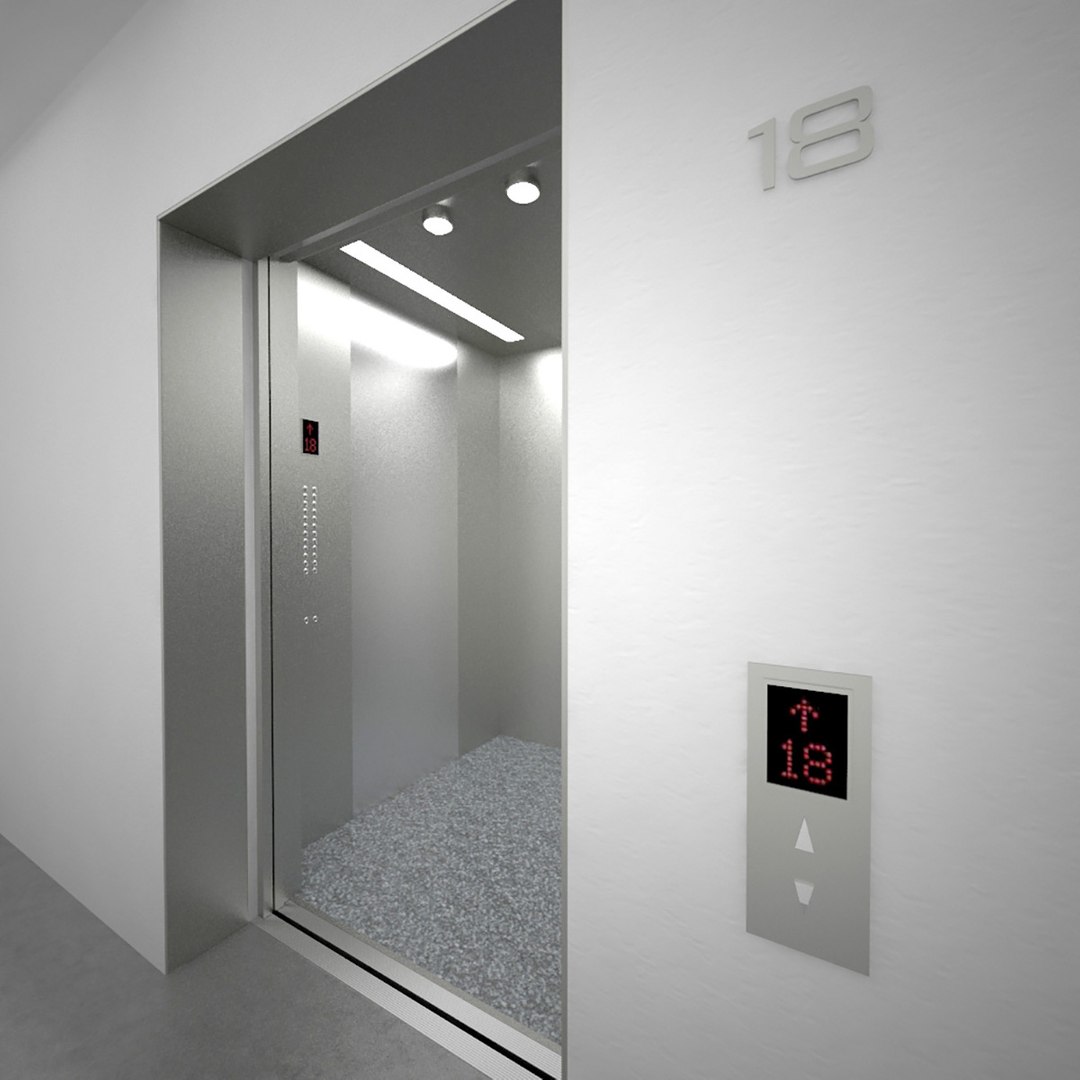 elevator otis doors 3d model