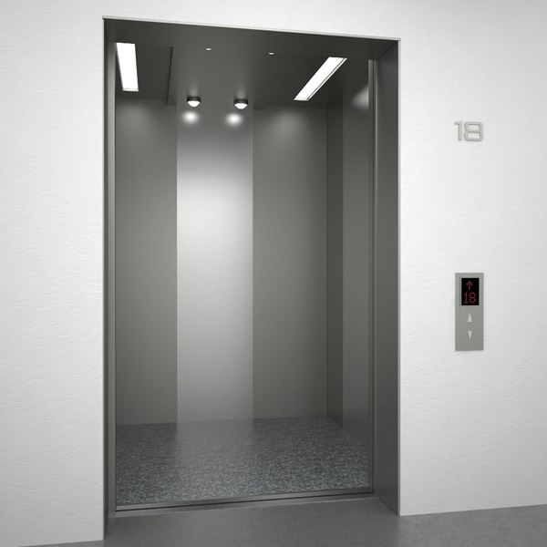 3d model elevator doors