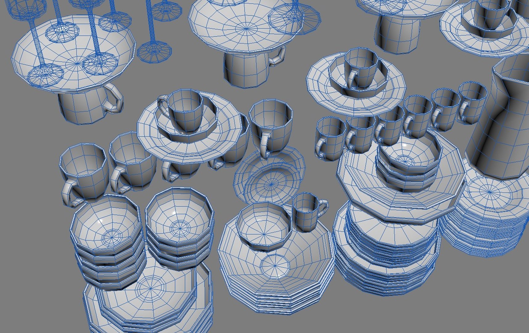 3D Tableware Kitchen Filling Set Model - TurboSquid 2298066
