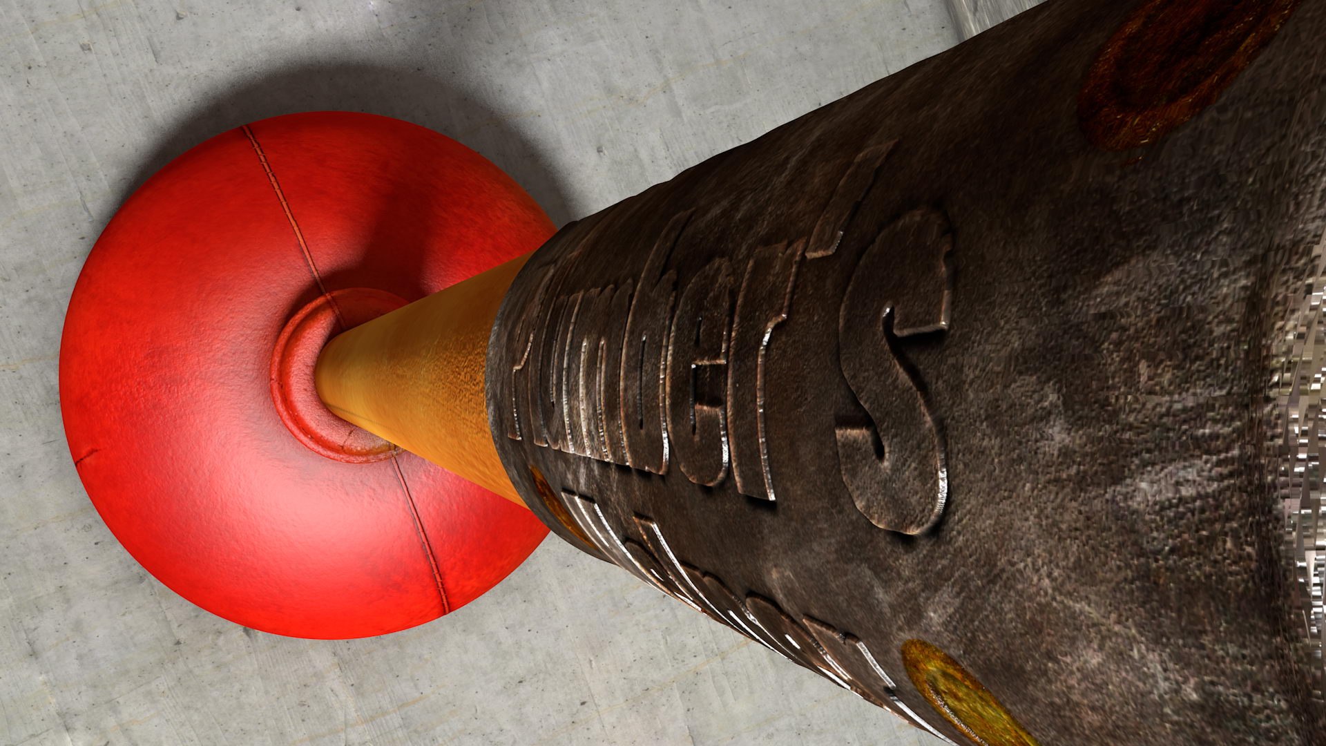 Plunger plumber helper 3D model - TurboSquid 1305255