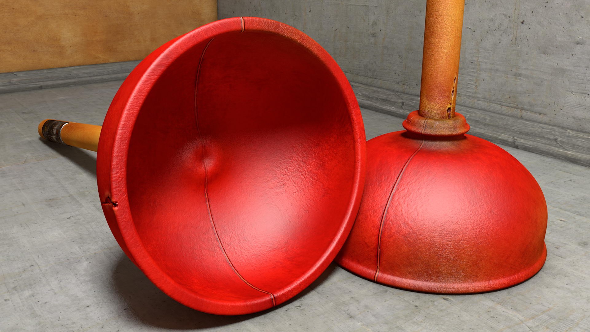 Plunger plumber helper 3D model - TurboSquid 1305255