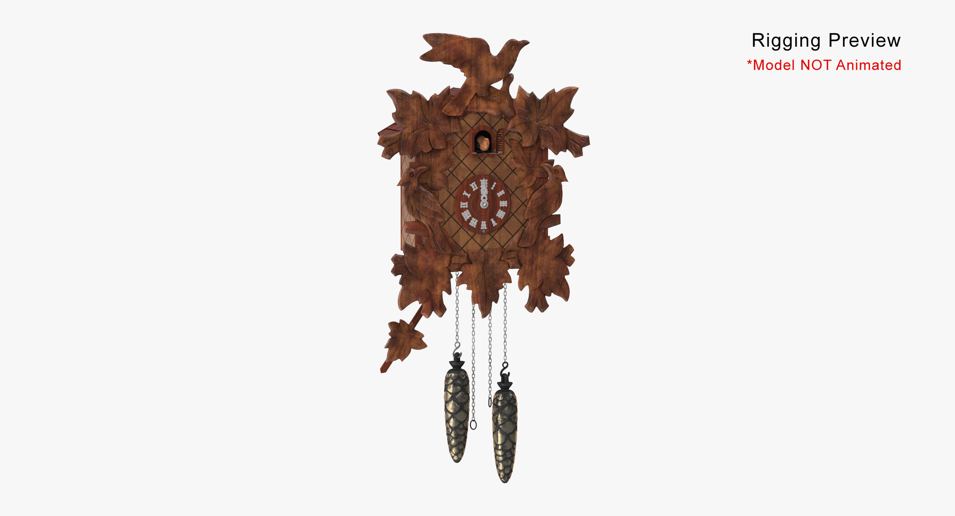 Cuckoo Clock Rigged - 3d Max