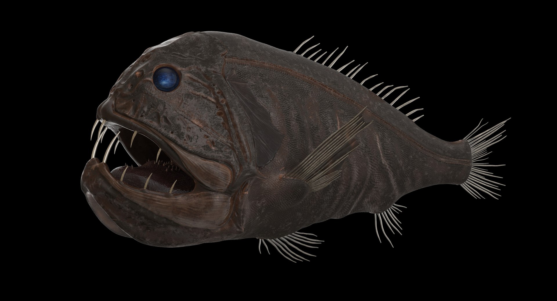 3d model of fangtooth fish