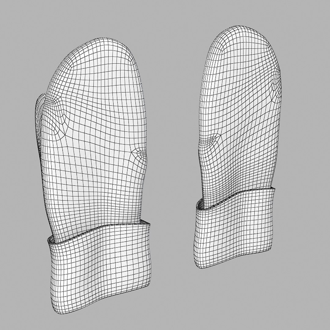 winter mitten 3d model