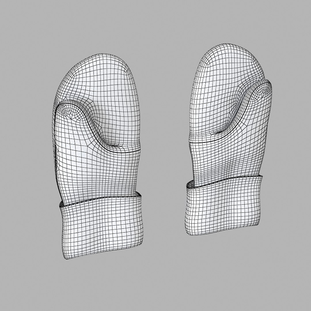 winter mitten 3d model