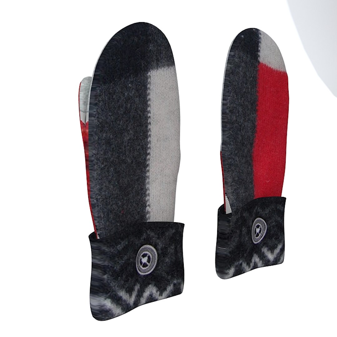 winter mitten 3d model