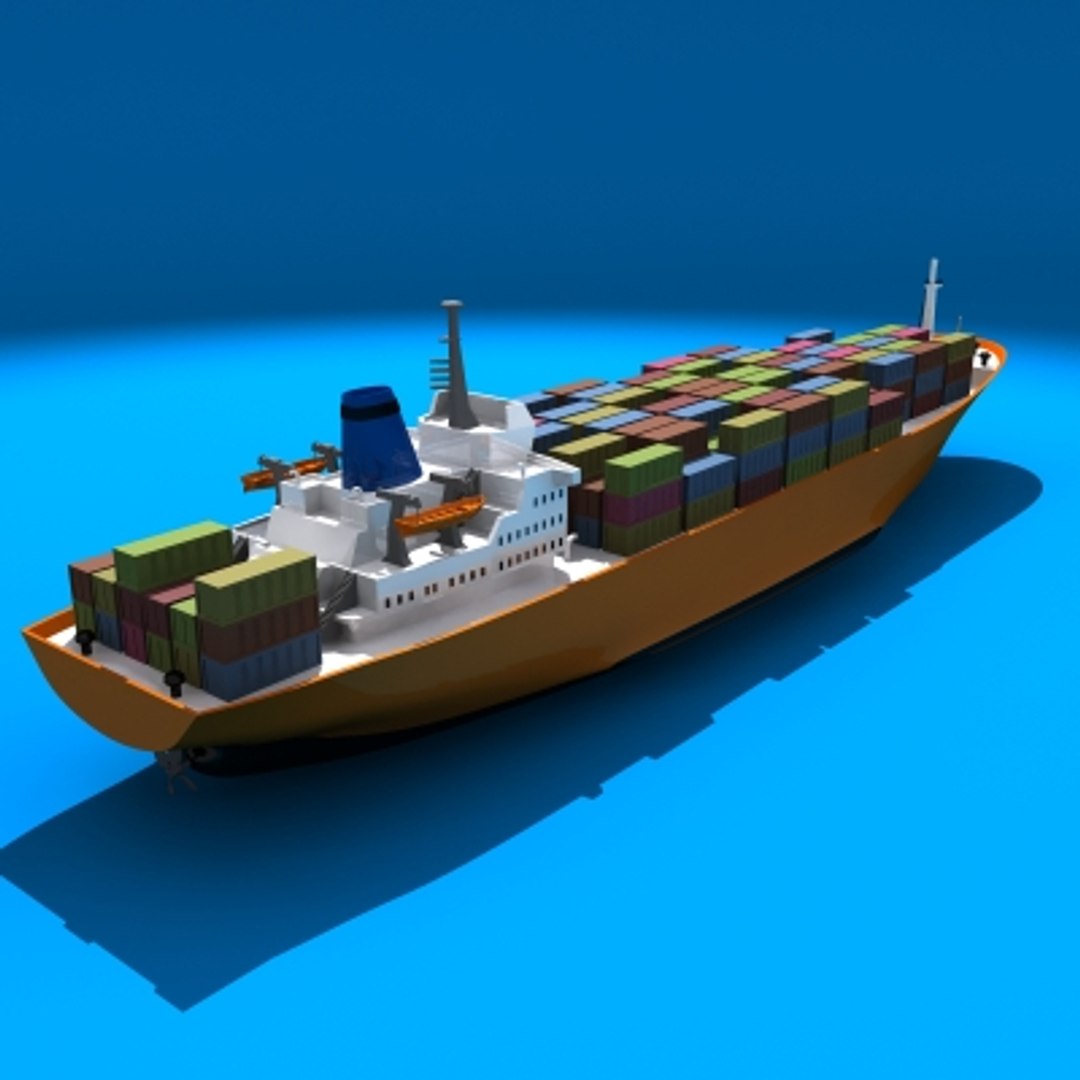 3d Model Cargo Ship