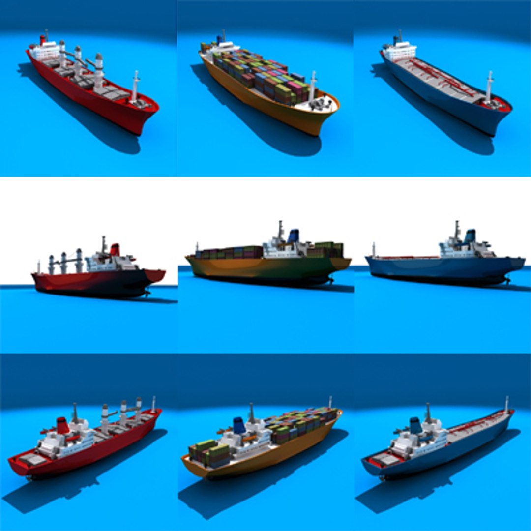 3d Model Cargo Ship
