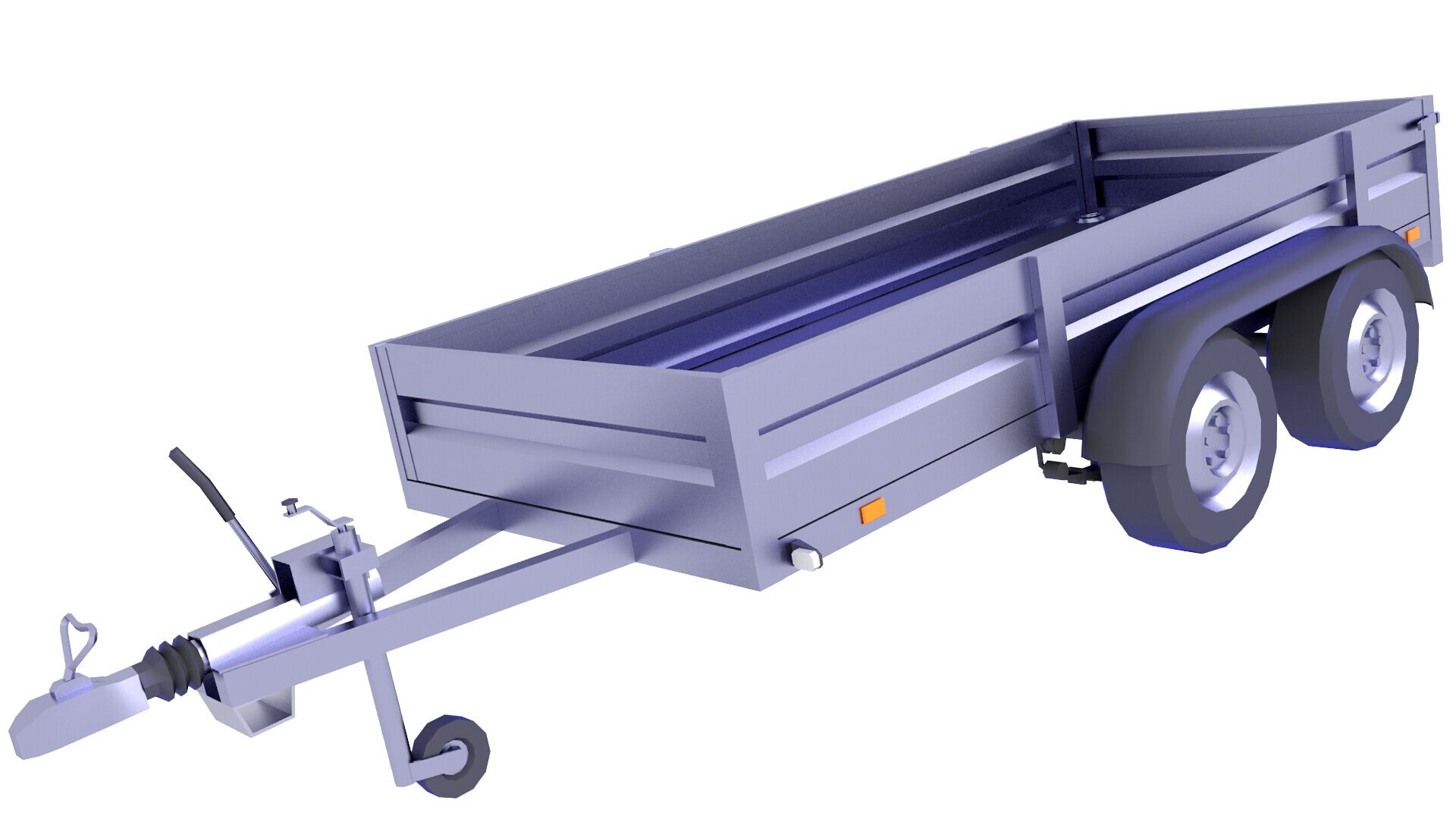 3D Open Utility Trailer Low Poly 10 model - TurboSquid 1871176