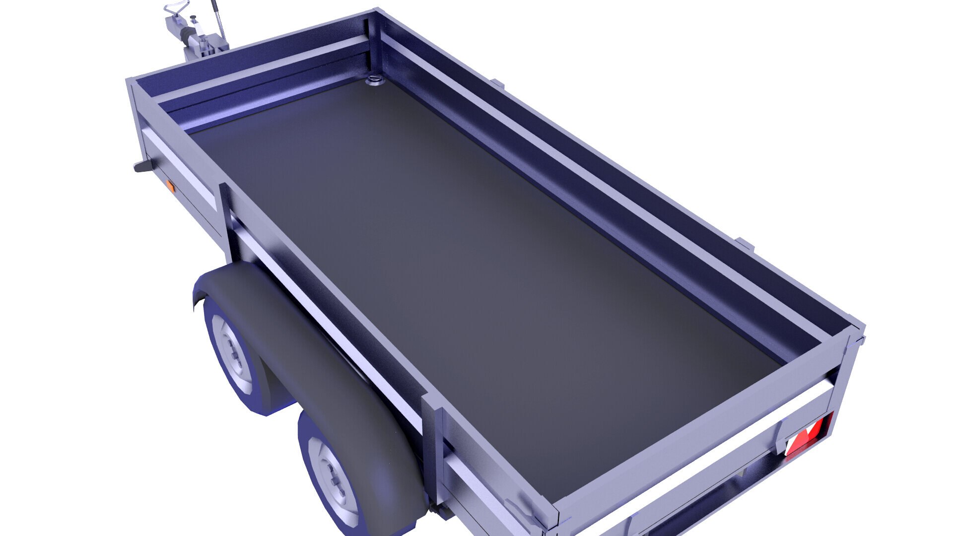 3D Open Utility Trailer Low Poly 10 model - TurboSquid 1871176