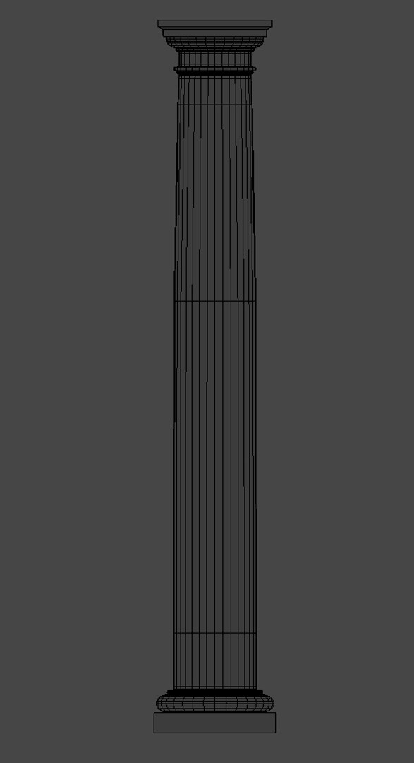 3d Tuscan Column Model