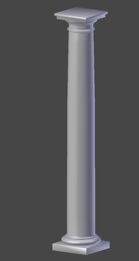 3d Tuscan Column Model