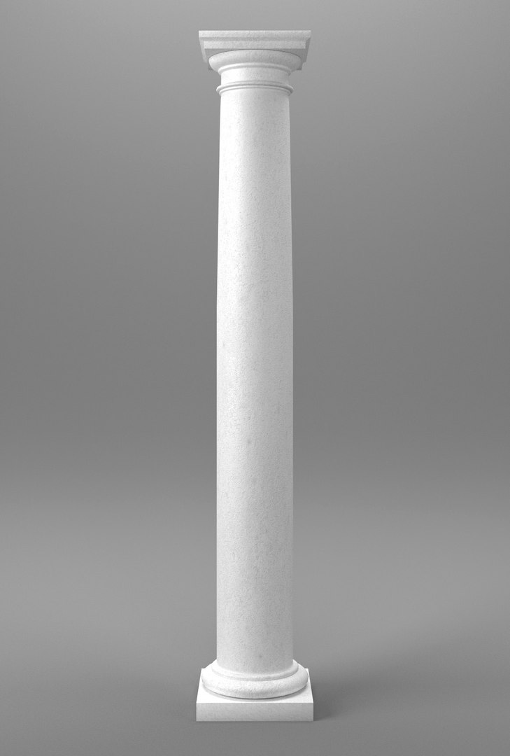 3d Tuscan Column Model