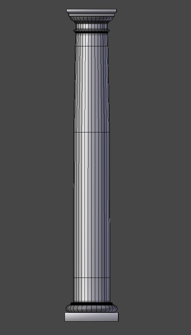 3d Tuscan Column Model