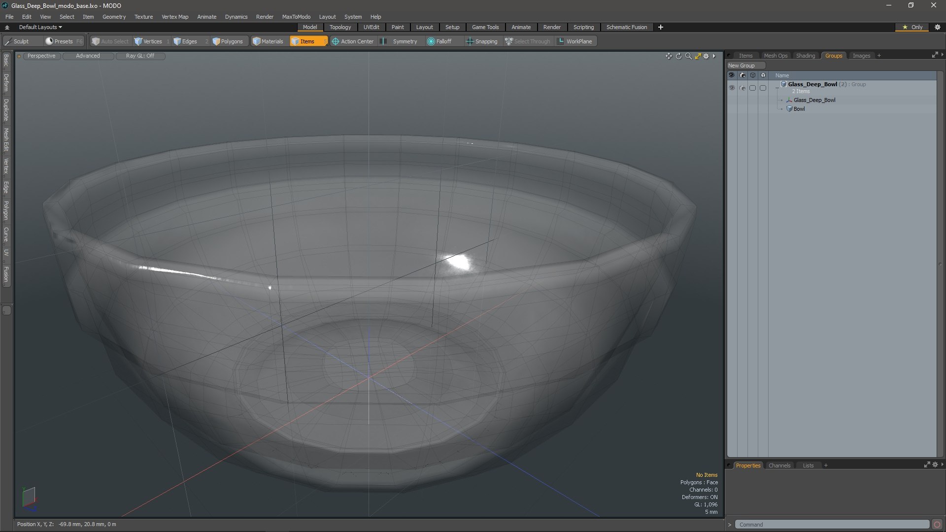 Glass Deep Bowl 3D Model - TurboSquid 2197303
