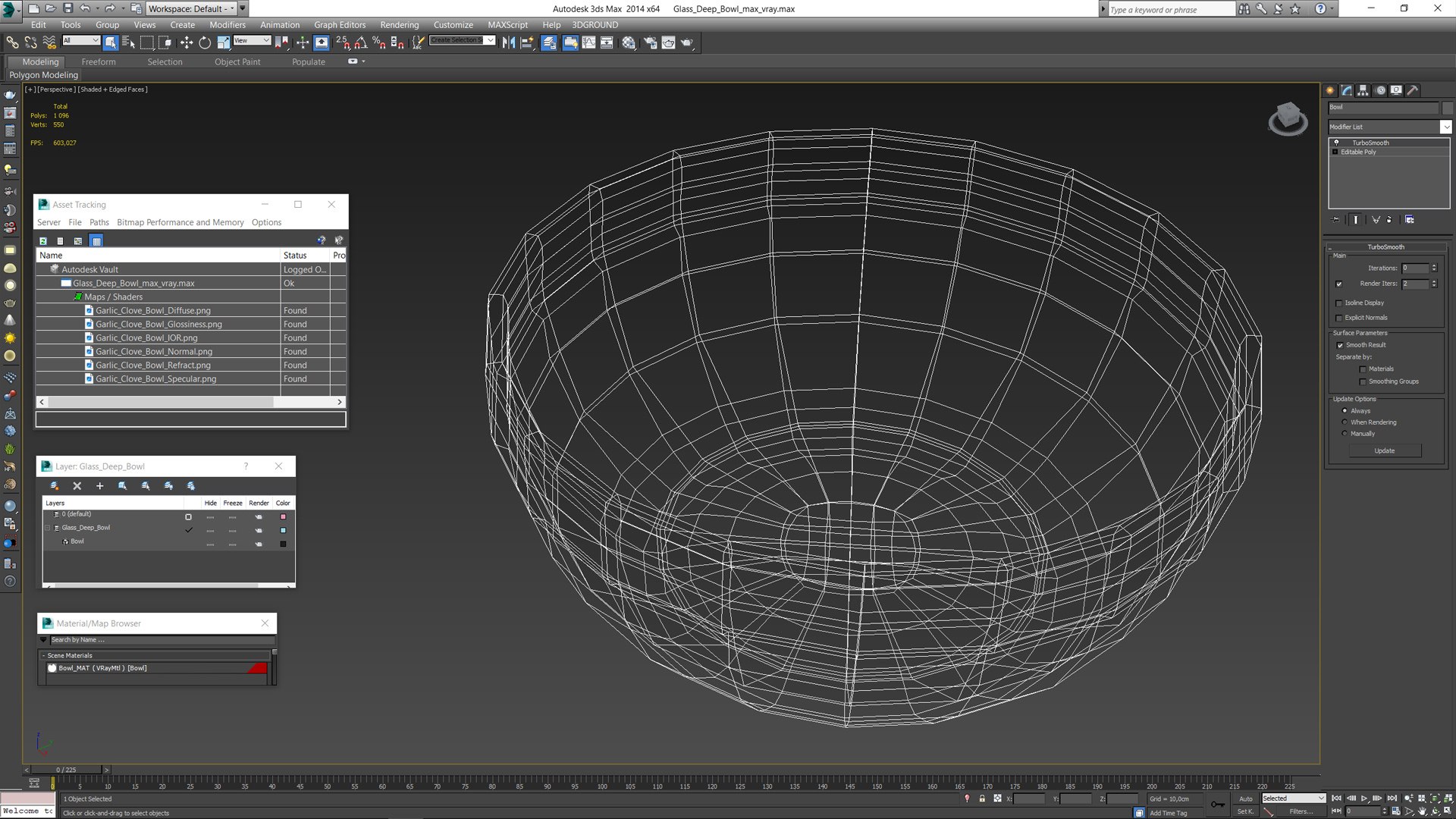 Glass Deep Bowl 3D Model - TurboSquid 2197303