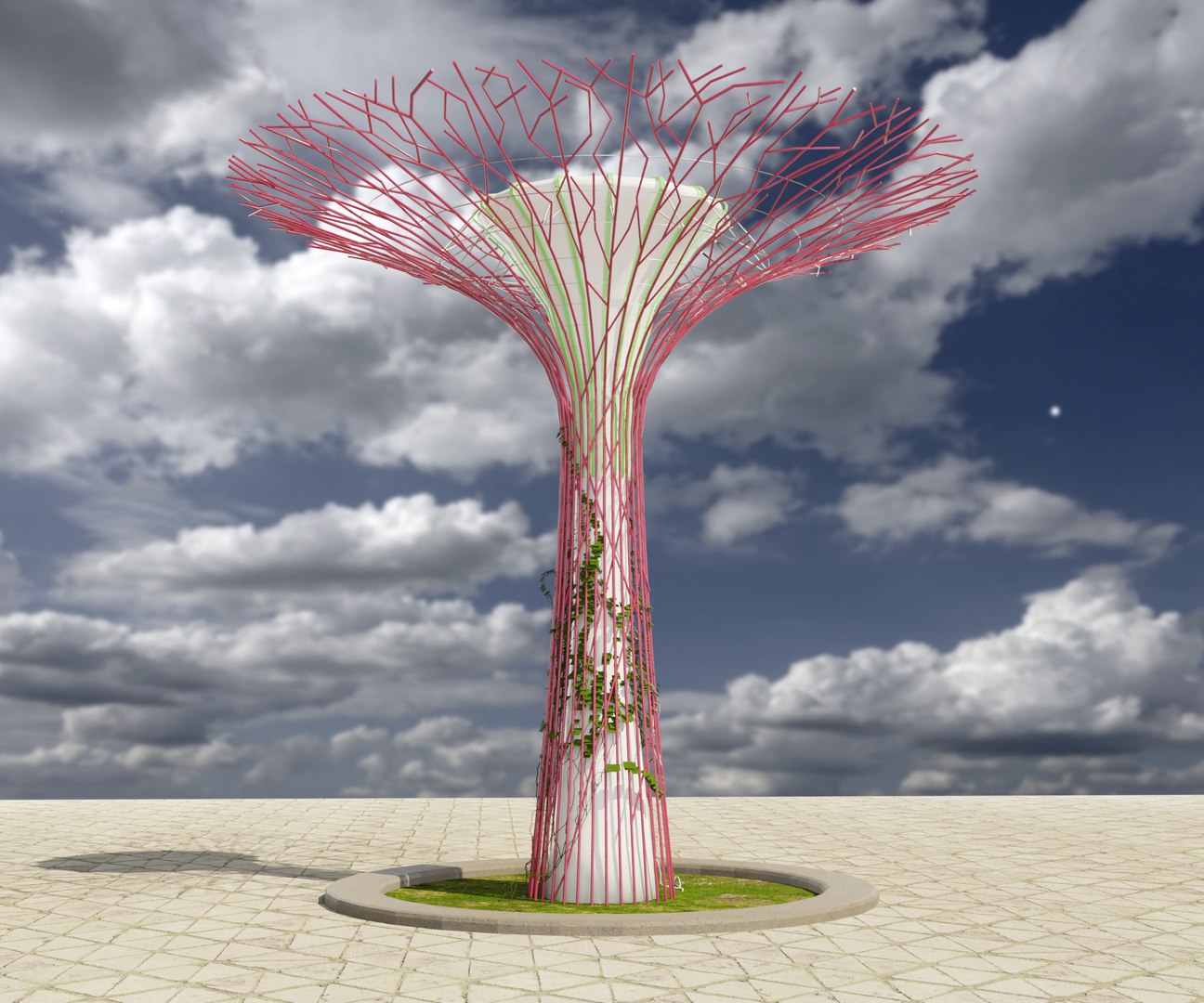 3D Gardens By The Bay Singapore Supertrees Model - TurboSquid 1717366