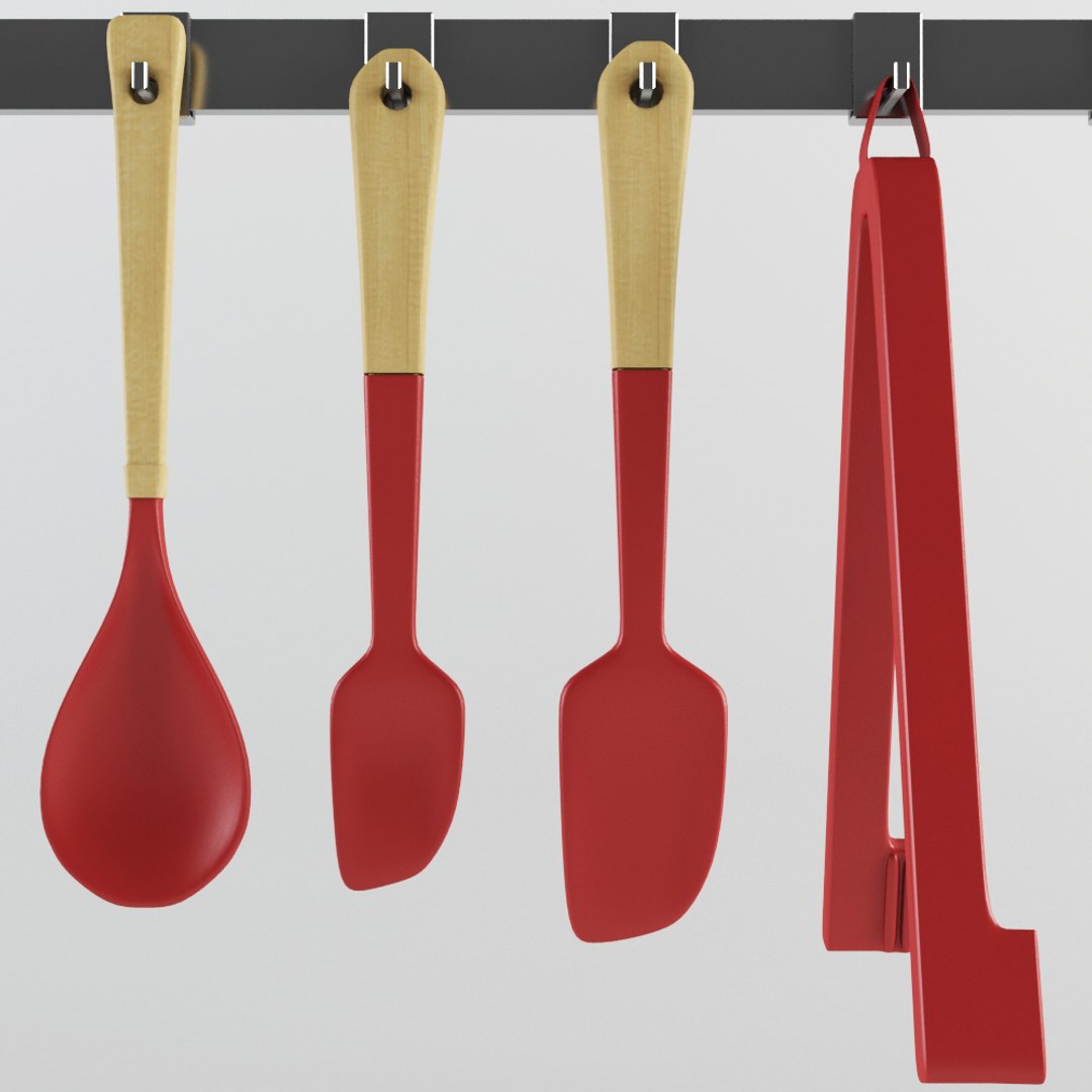 3d model utensils cook