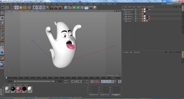 3D model cartoon ghost character 2 - TurboSquid 1339597