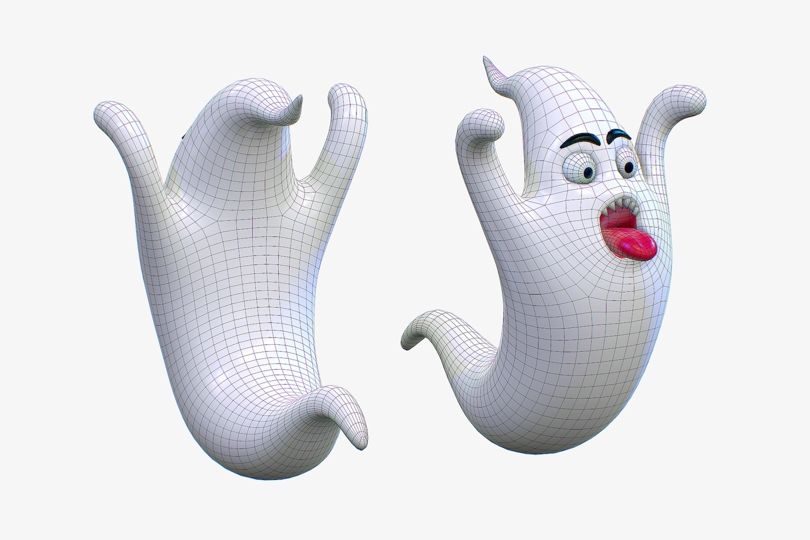 3D model cartoon ghost character 2 - TurboSquid 1339597