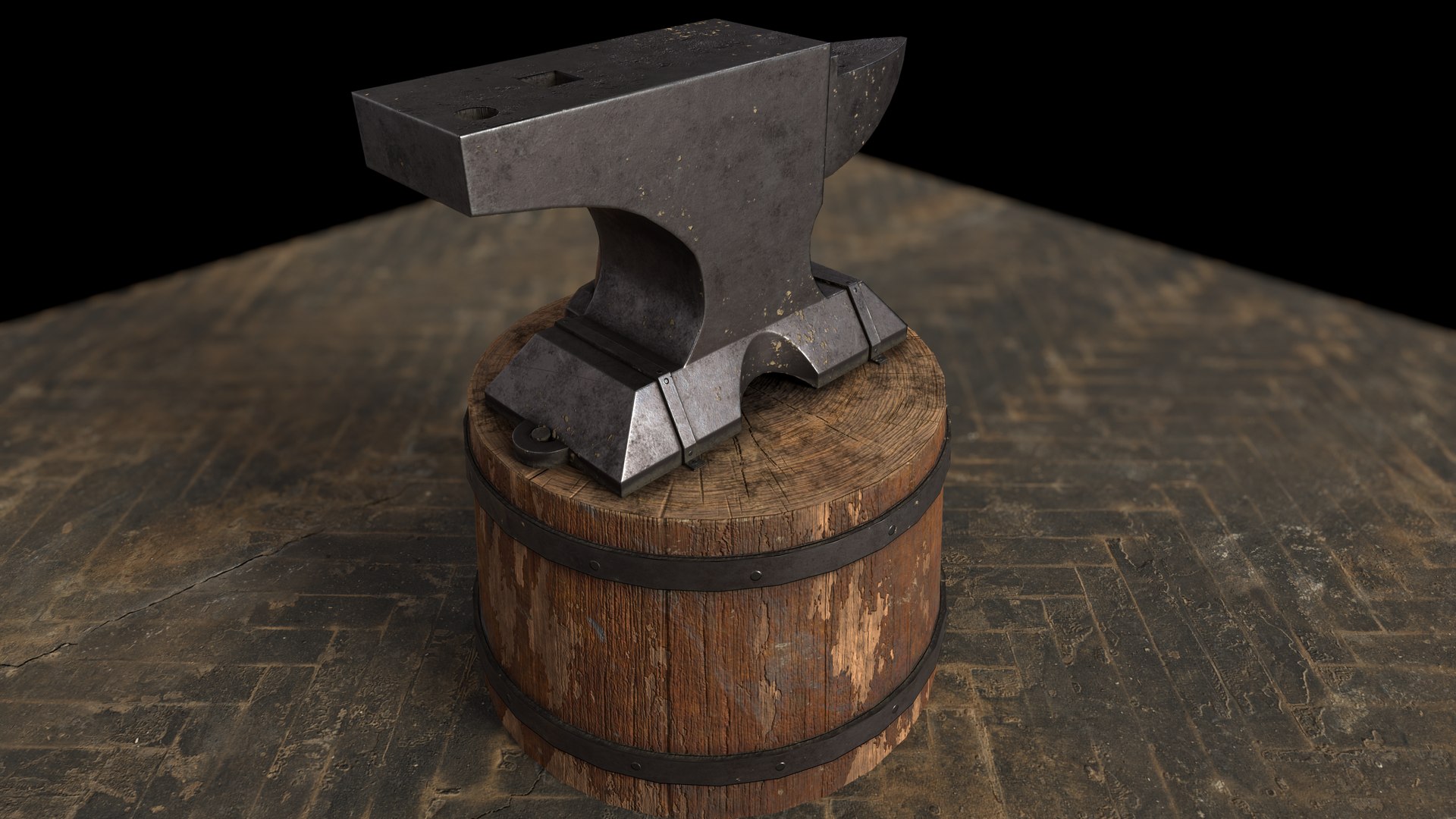 3D Medieval Anvil and Hammer model - TurboSquid 1811638