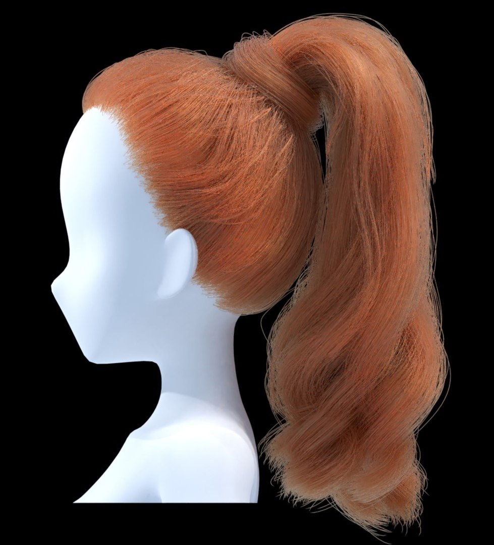 Free 3D Ponytail-Blender particles - TurboSquid 2075516