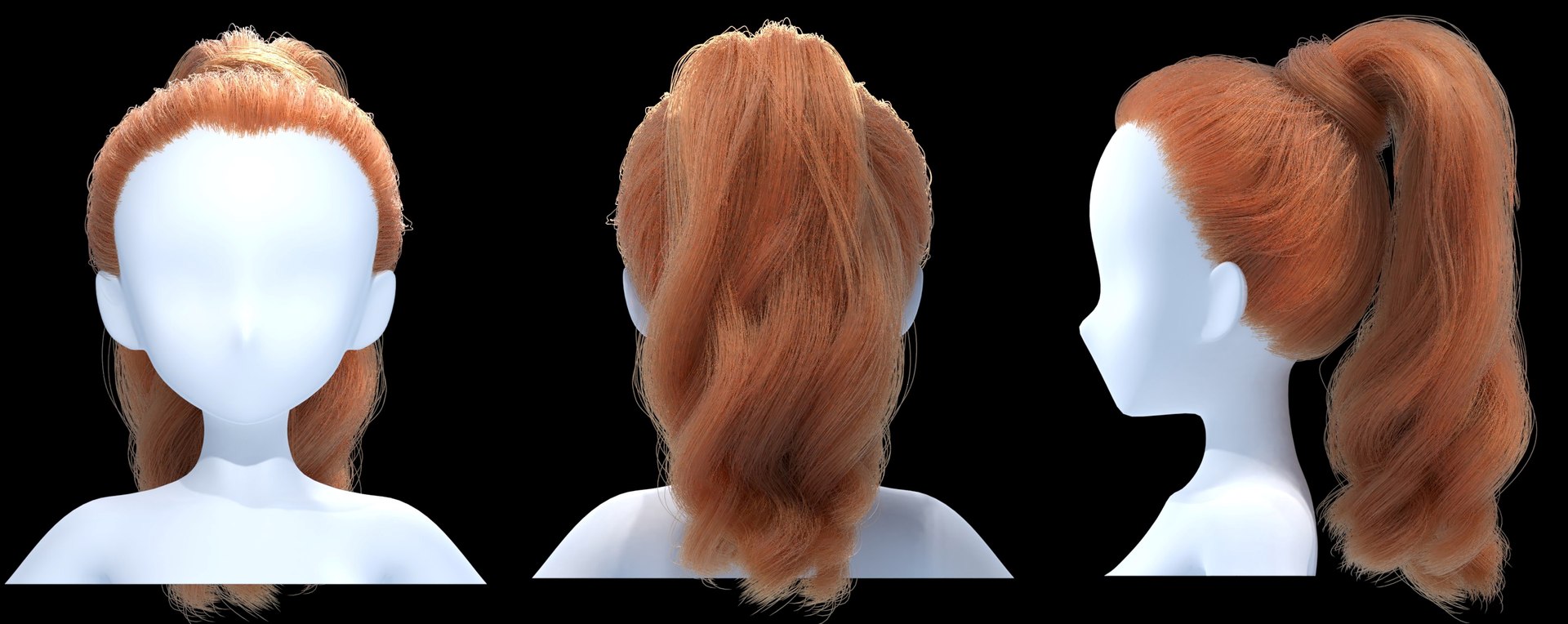 Free 3D Ponytail-Blender particles - TurboSquid 2075516