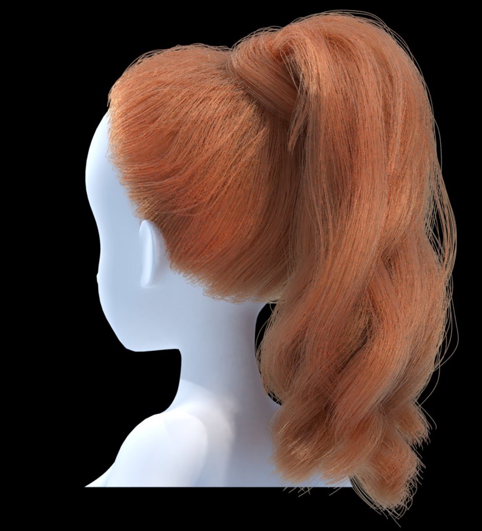 Free 3D Ponytail-Blender particles - TurboSquid 2075516