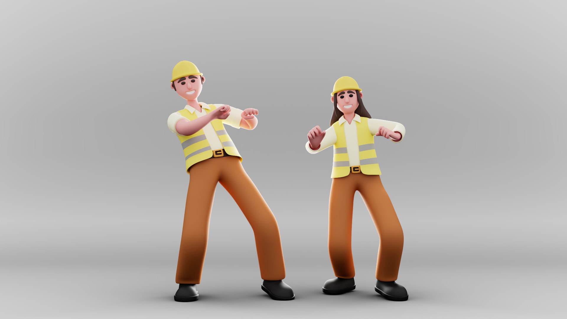 Builders - Rigged 3D Characters 12 Animations 3D - TurboSquid 2070935