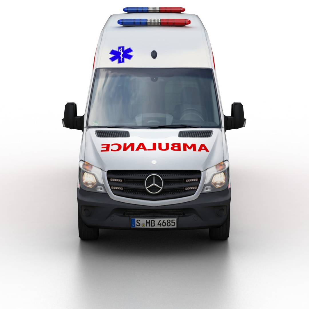 2014 mercedes-benz sprinter ambulance 3d 3ds