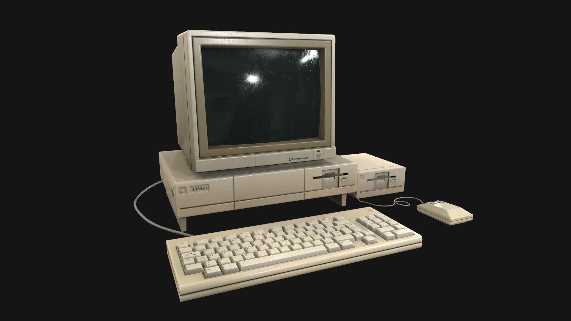 3D Model Retro Computer -PBR Low-poly Low-poly 3D Model - TurboSquid ...