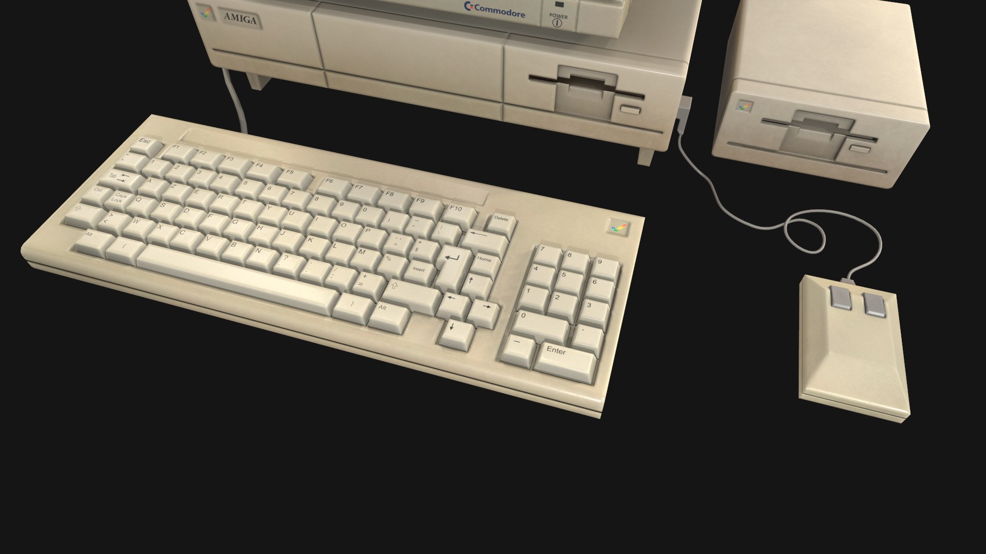 3D Model Retro Computer -PBR Low-poly Low-poly 3D Model - TurboSquid ...