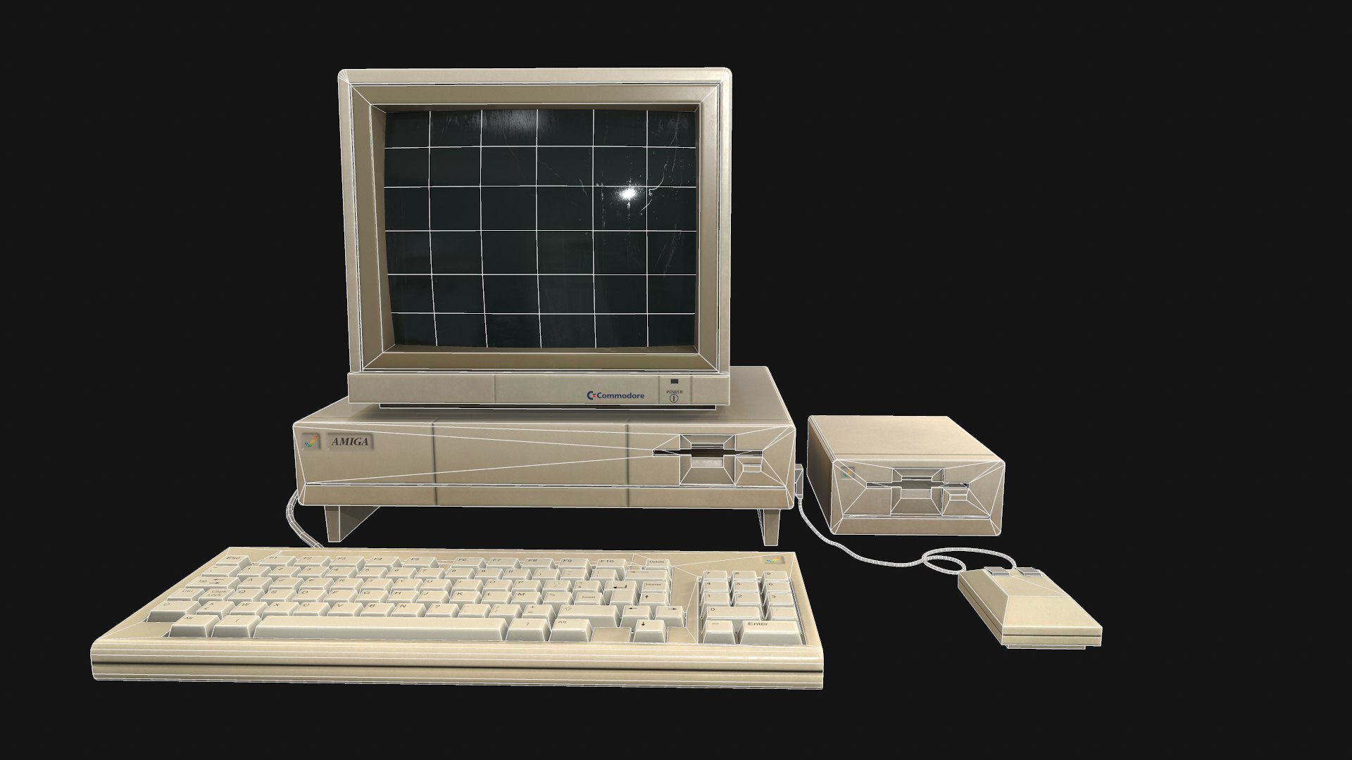 3D Model Retro Computer -PBR Low-poly Low-poly 3D Model - TurboSquid ...