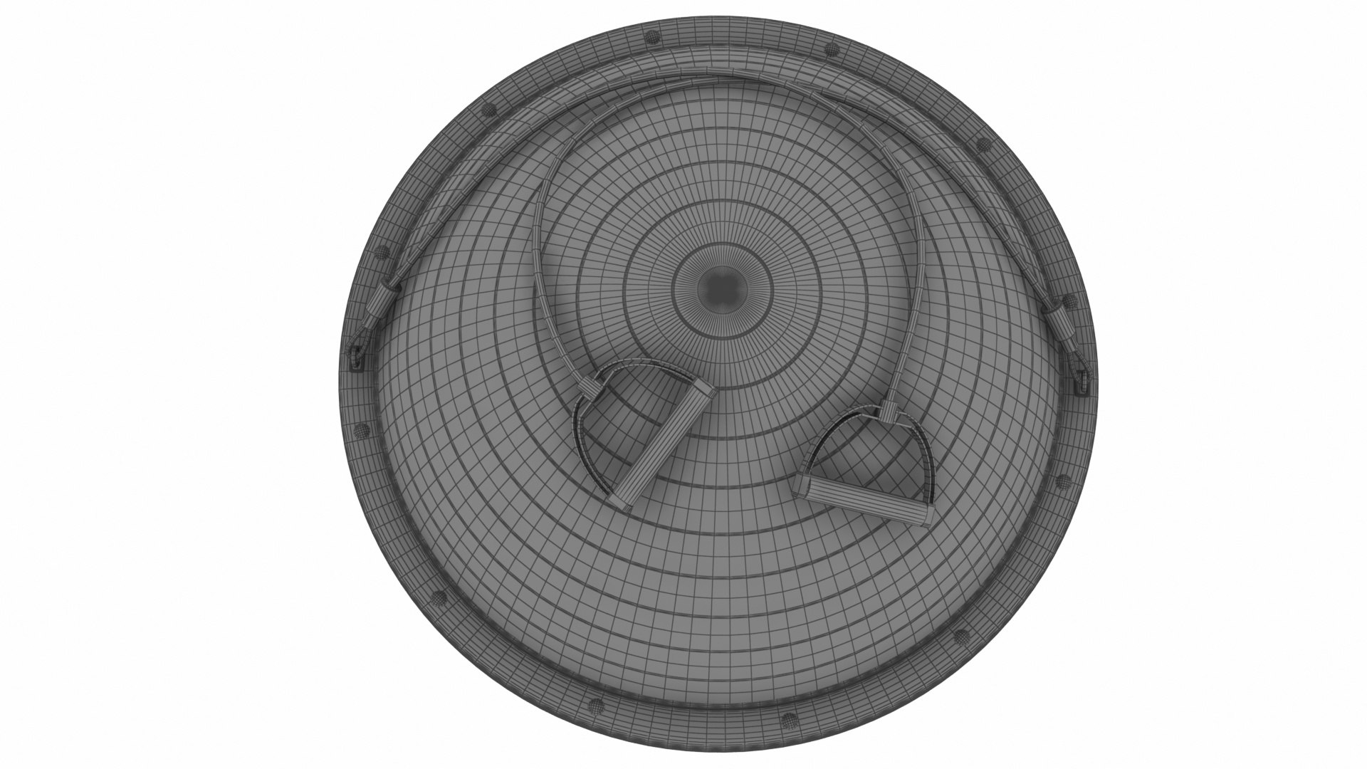 Pilates Half Balance Ball with Elastic Rope 3D model - TurboSquid 1947059