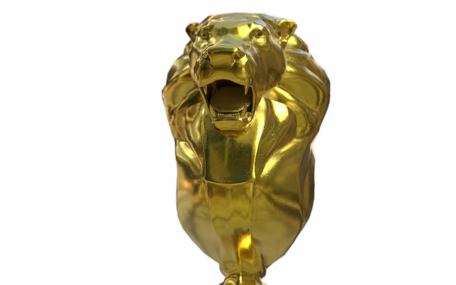 3D Model Golden Lion Staff - TurboSquid 1780944