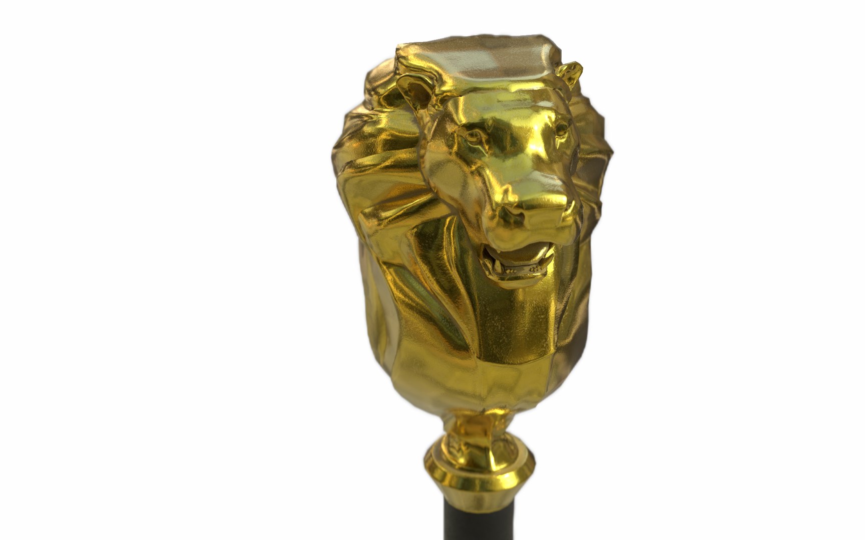 3D Model Golden Lion Staff - TurboSquid 1780944