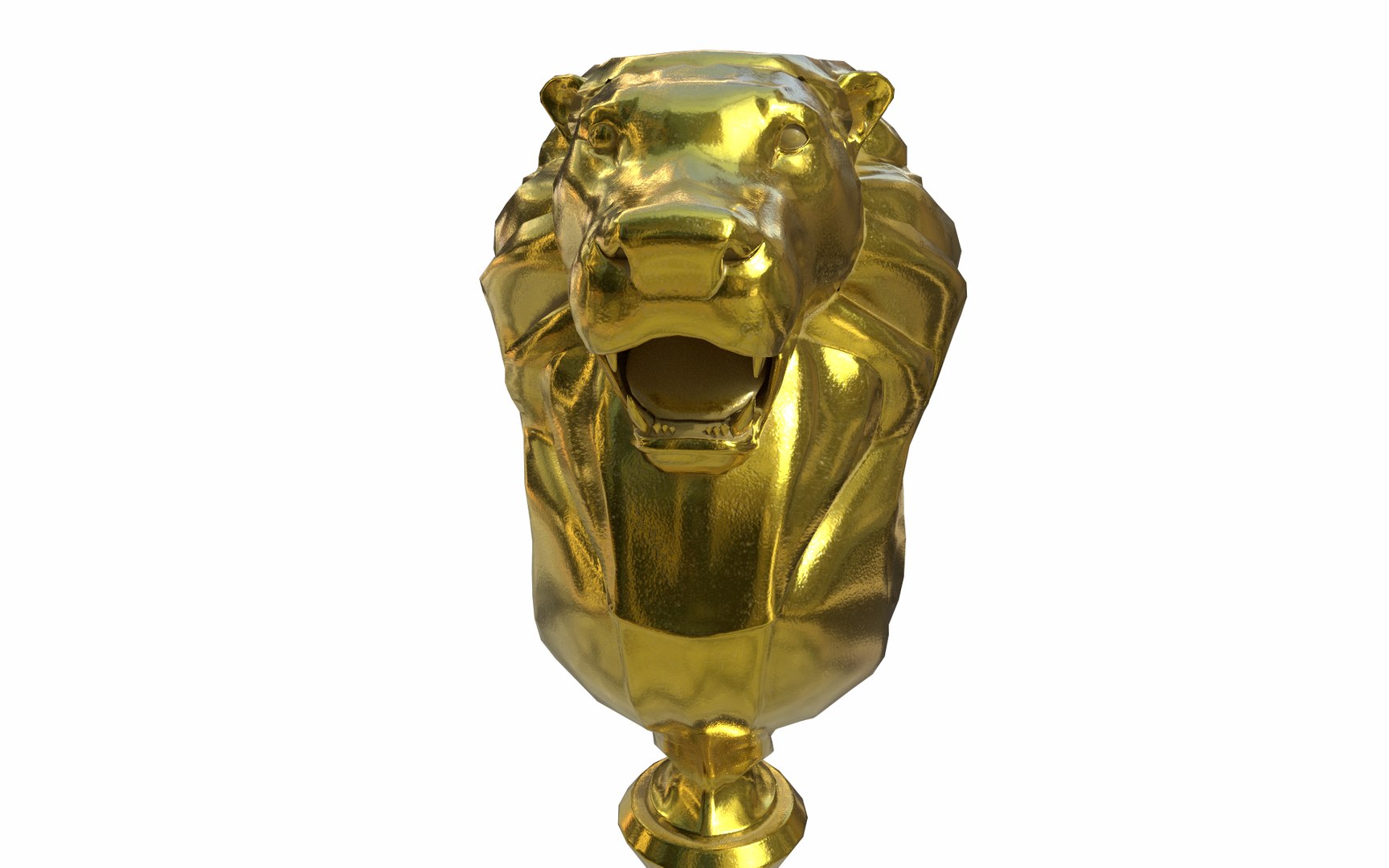 3D Model Golden Lion Staff - TurboSquid 1780944