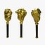 3D Model Golden Lion Staff - TurboSquid 1780944