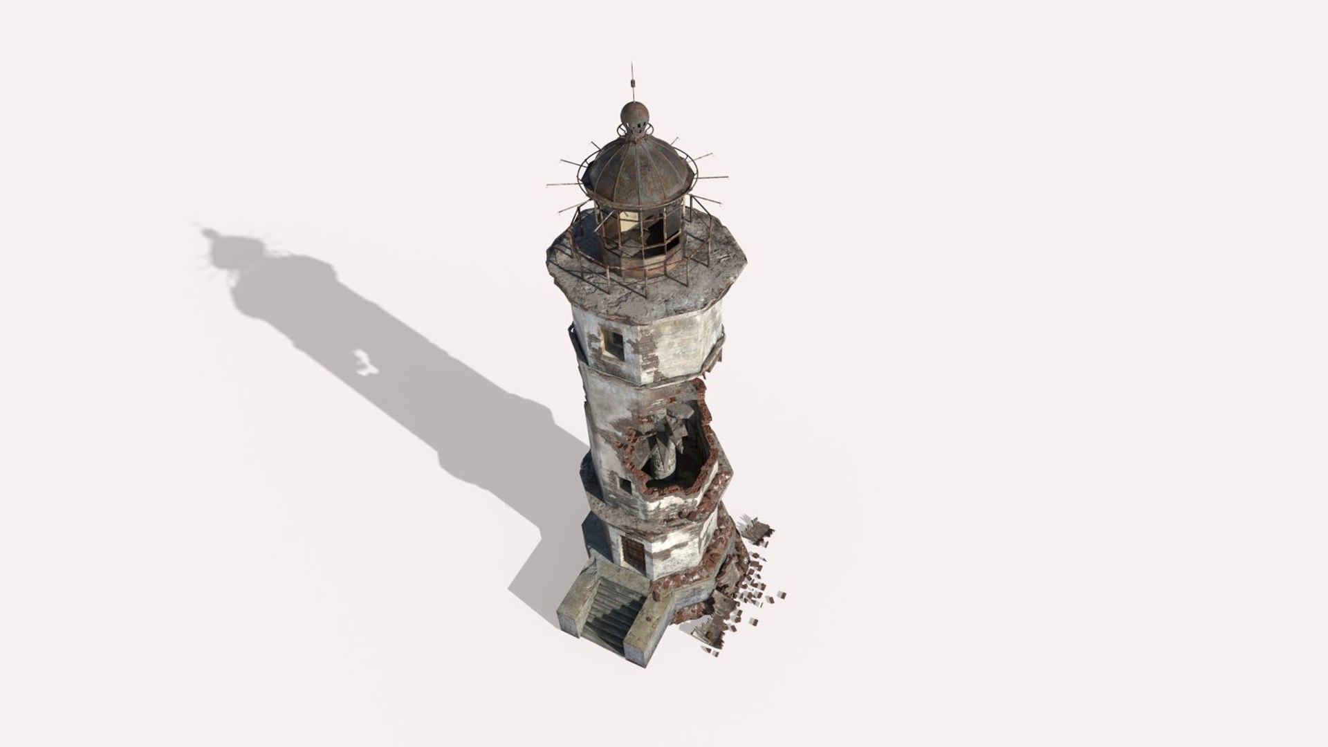 Destroyed Lighthouse Model - TurboSquid 2282022