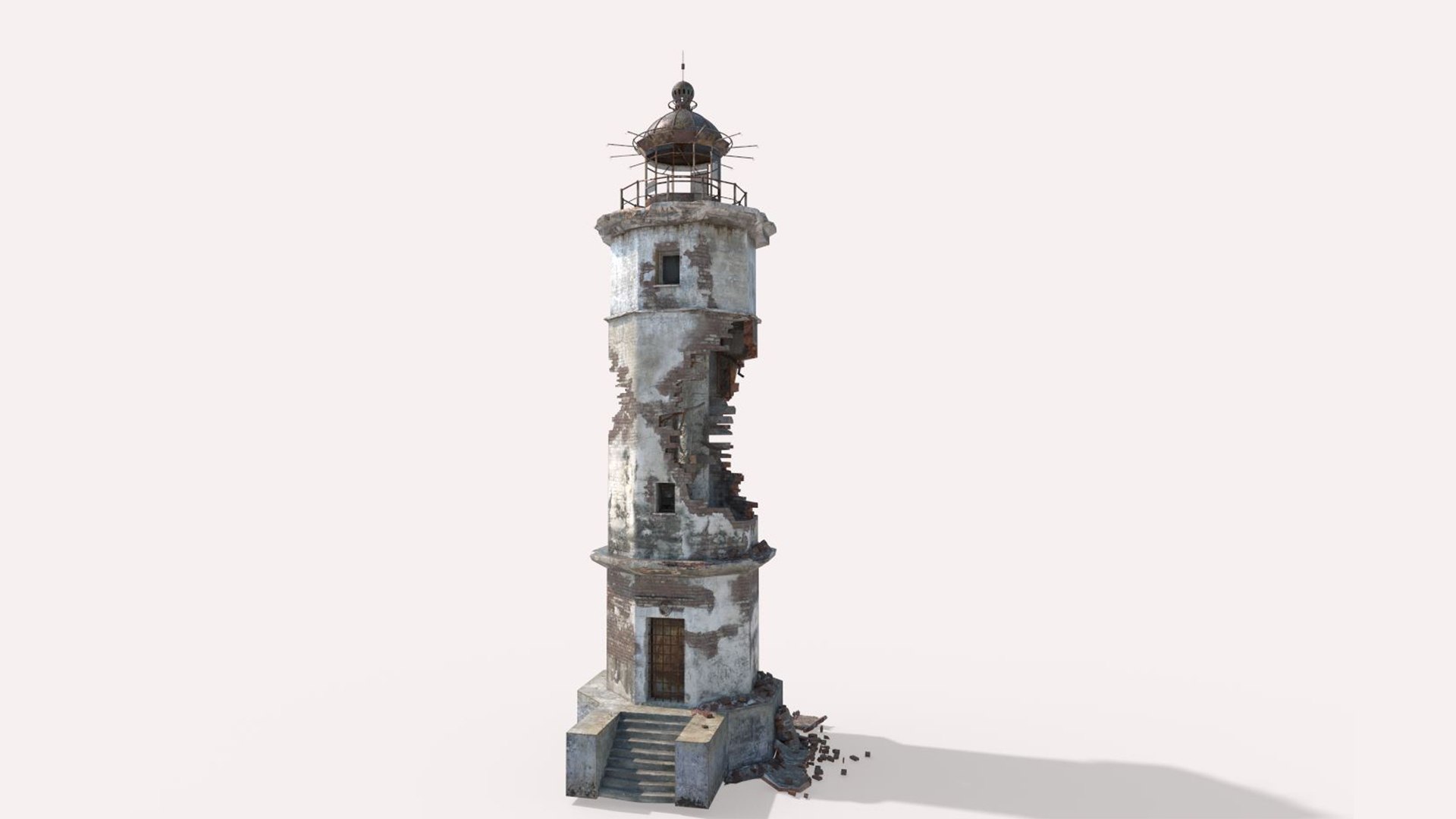 Destroyed Lighthouse Model - TurboSquid 2282022