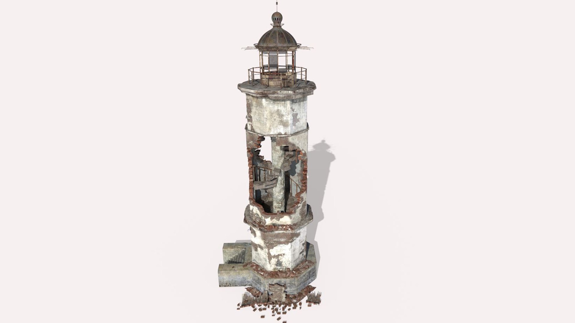 Destroyed Lighthouse Model - TurboSquid 2282022