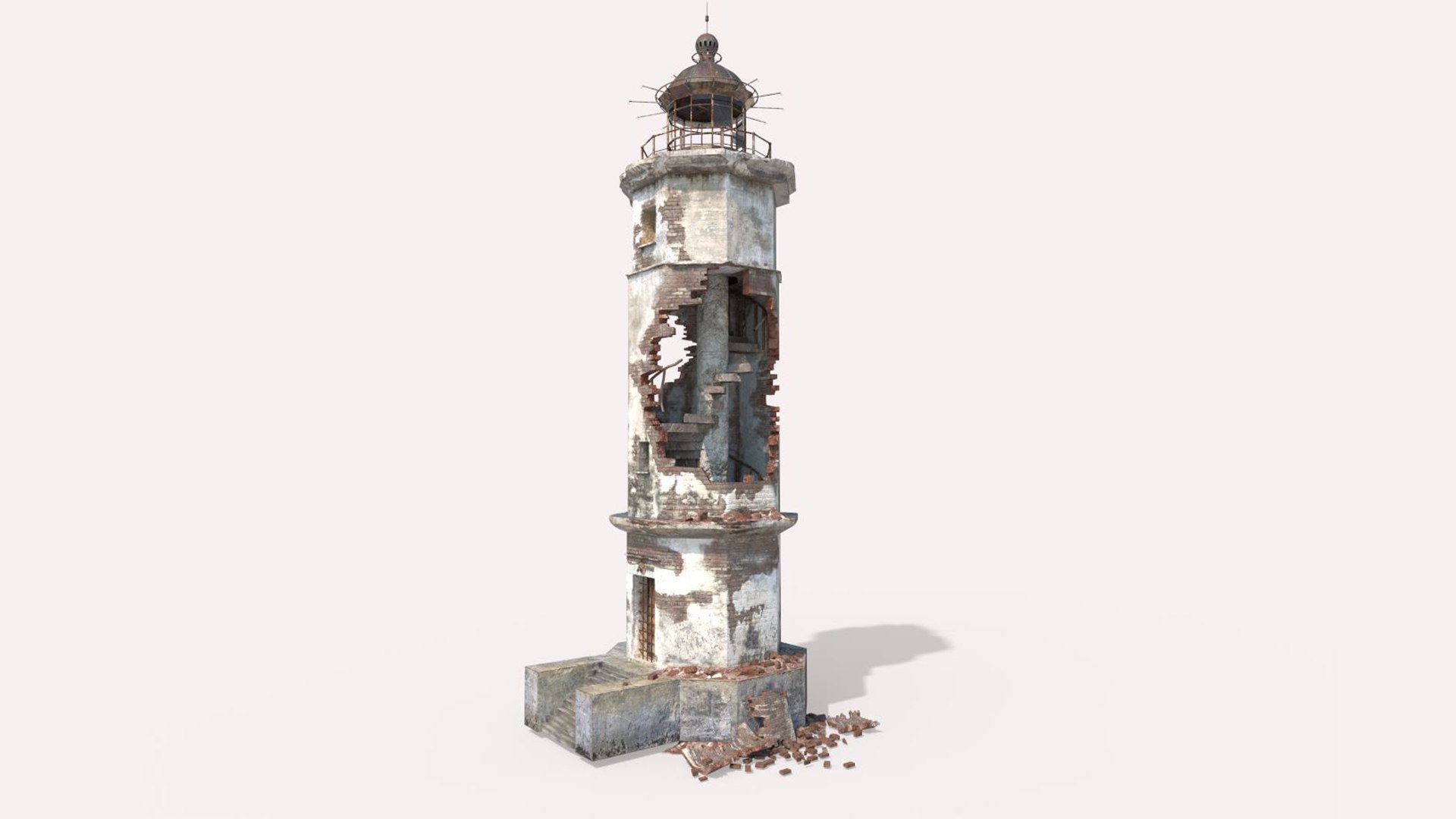 Destroyed Lighthouse Model - TurboSquid 2282022